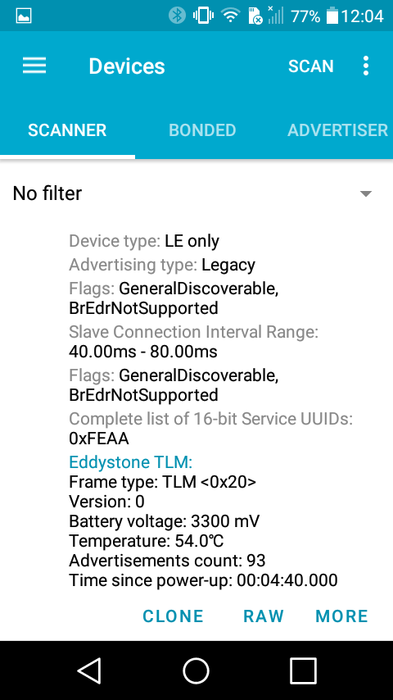 BLE Beacon - ESP32 - Eddystone TLM / URL :: Arduino-esp8266-esp32-projekty